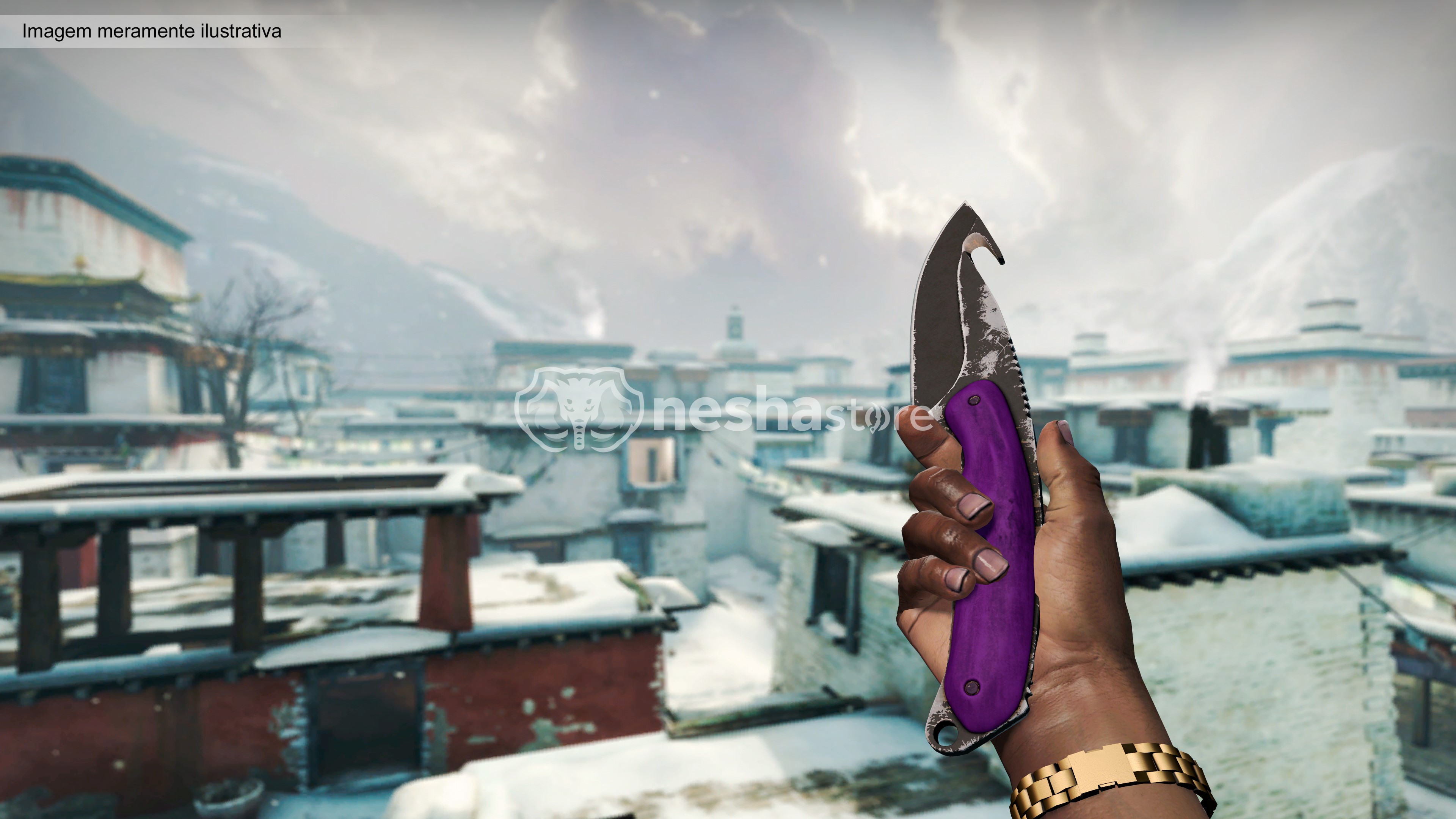 Faca Gut Hook (★) | Ultravioleta (Testada em Campo)