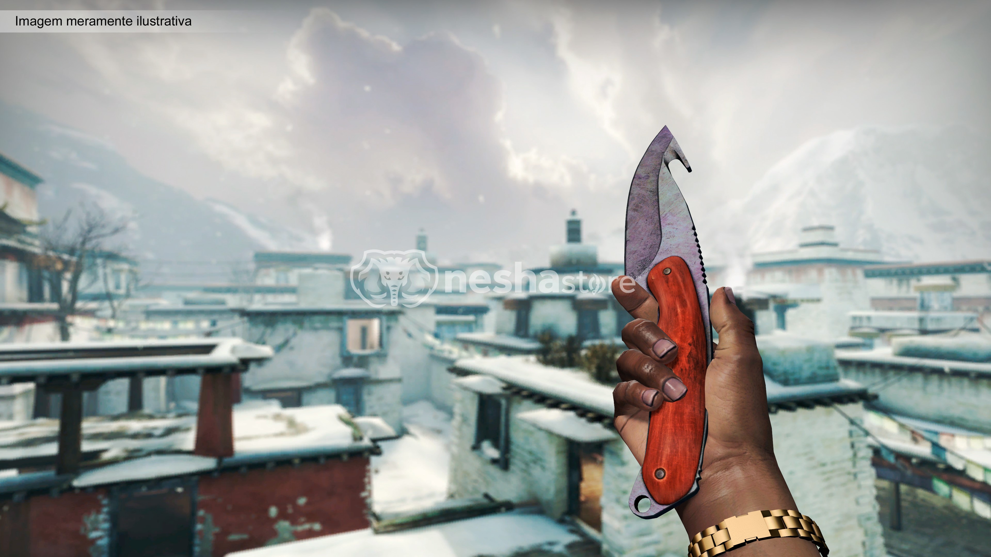 Faca Gut Hook (★) | Aço Azul (Testada em Campo)