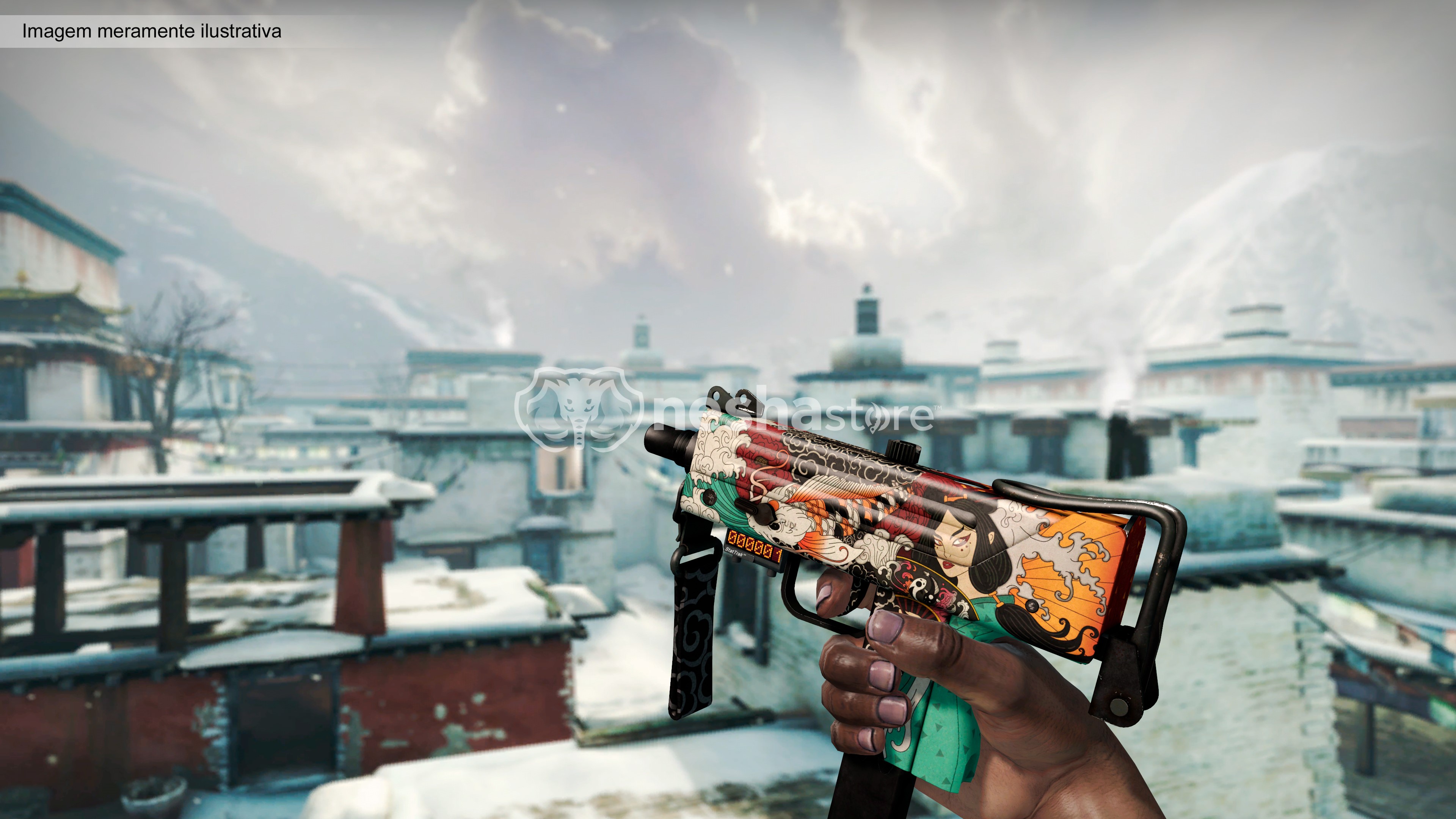 MAC-10 (StatTrak™) | Fascinação (Pouco Usada)