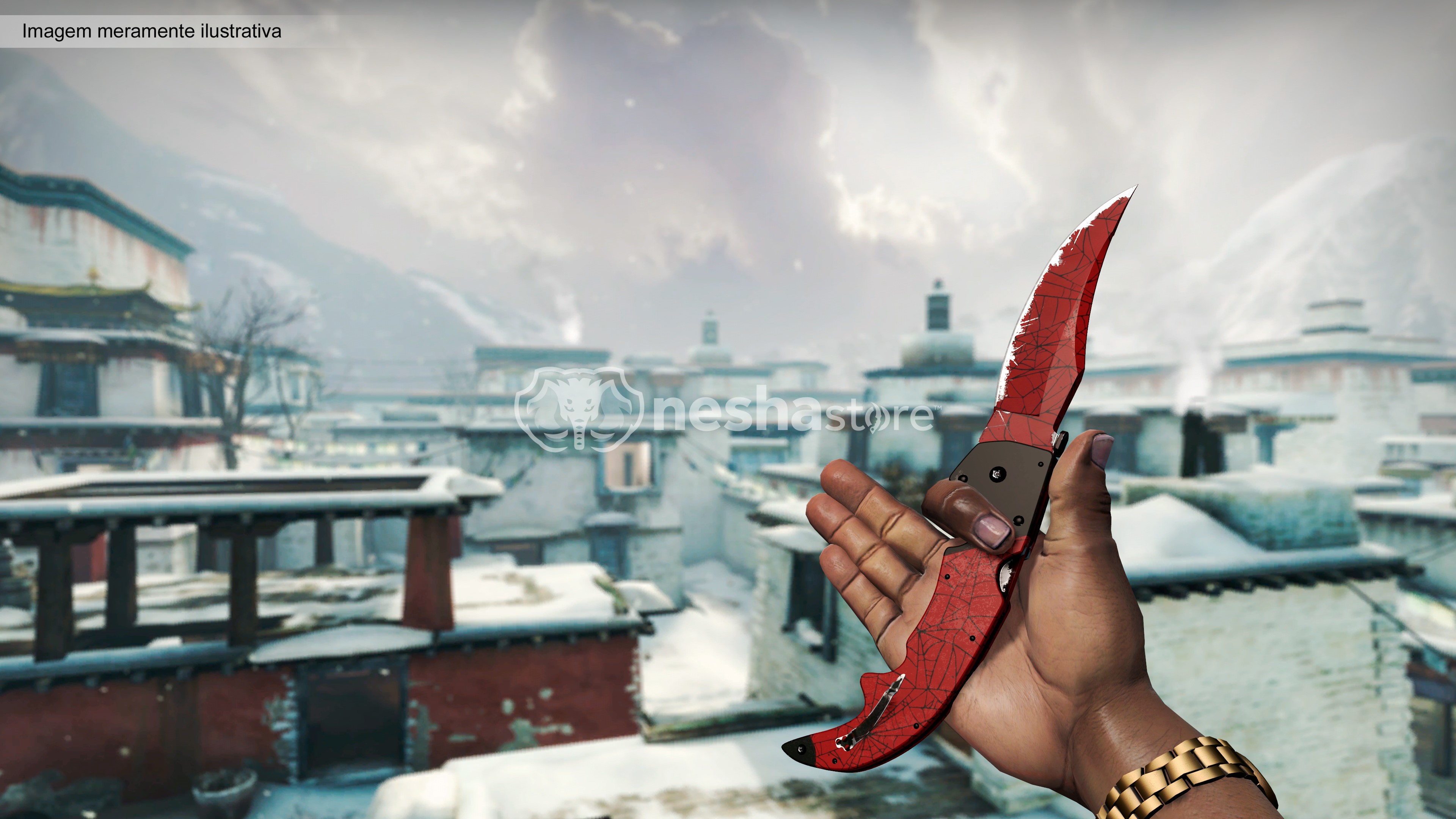 Canivete Falchion (★) | Teia Rubra (Testada em Campo)