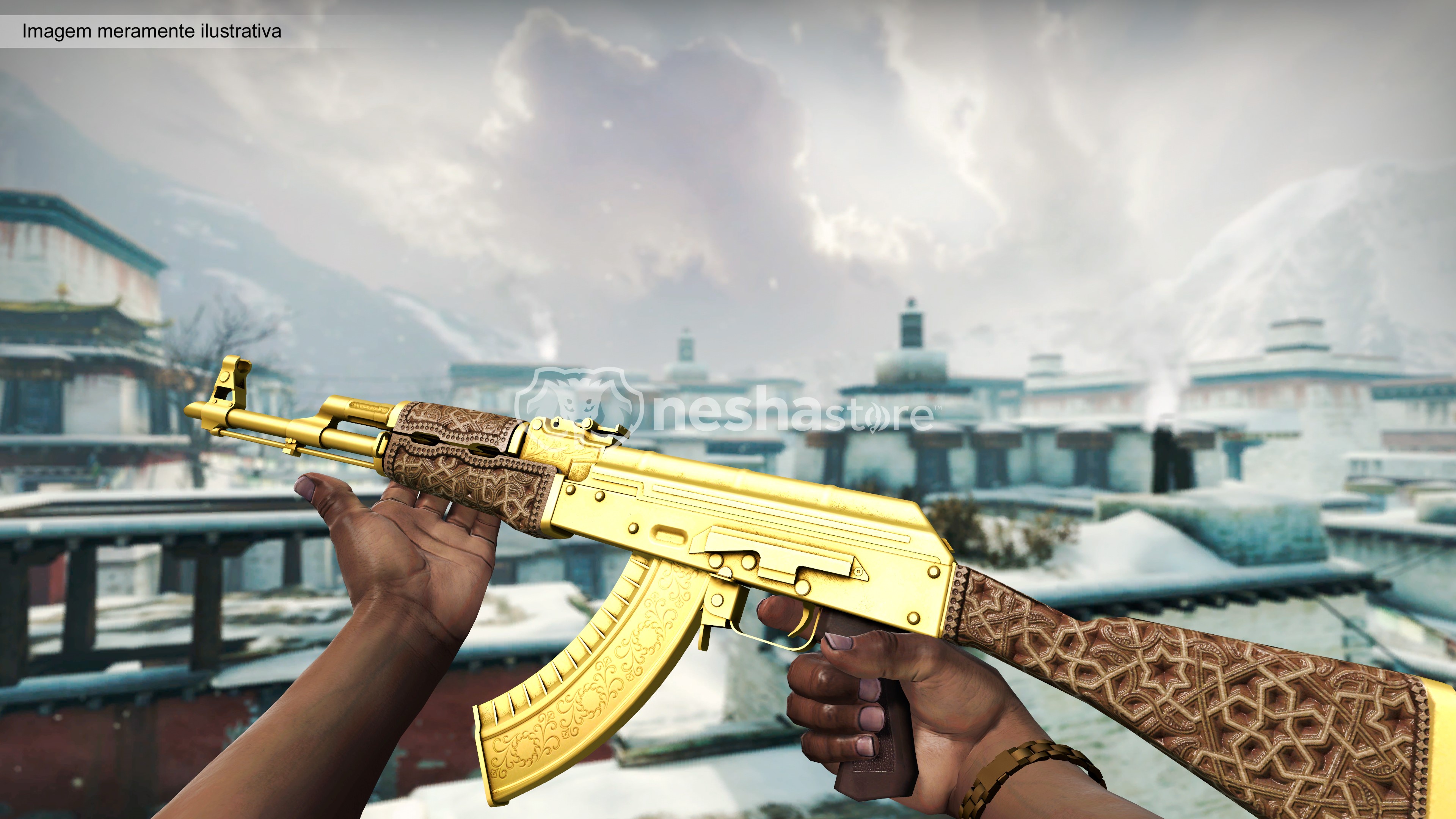 AK-47 | Arabesca Dourada (Nova de Fábrica)