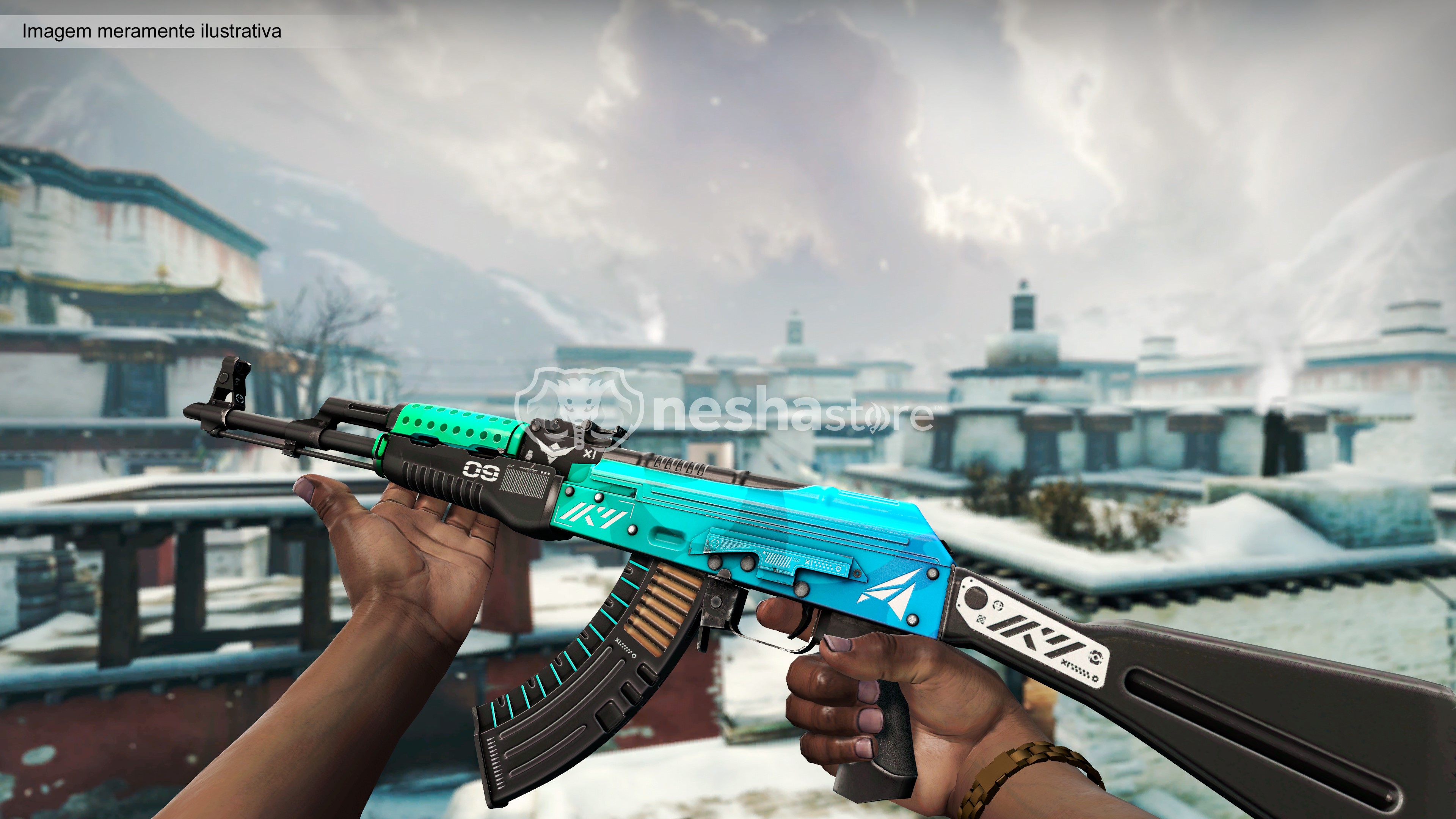 AK-47 | Gelo Compacto (Pouco Usada)