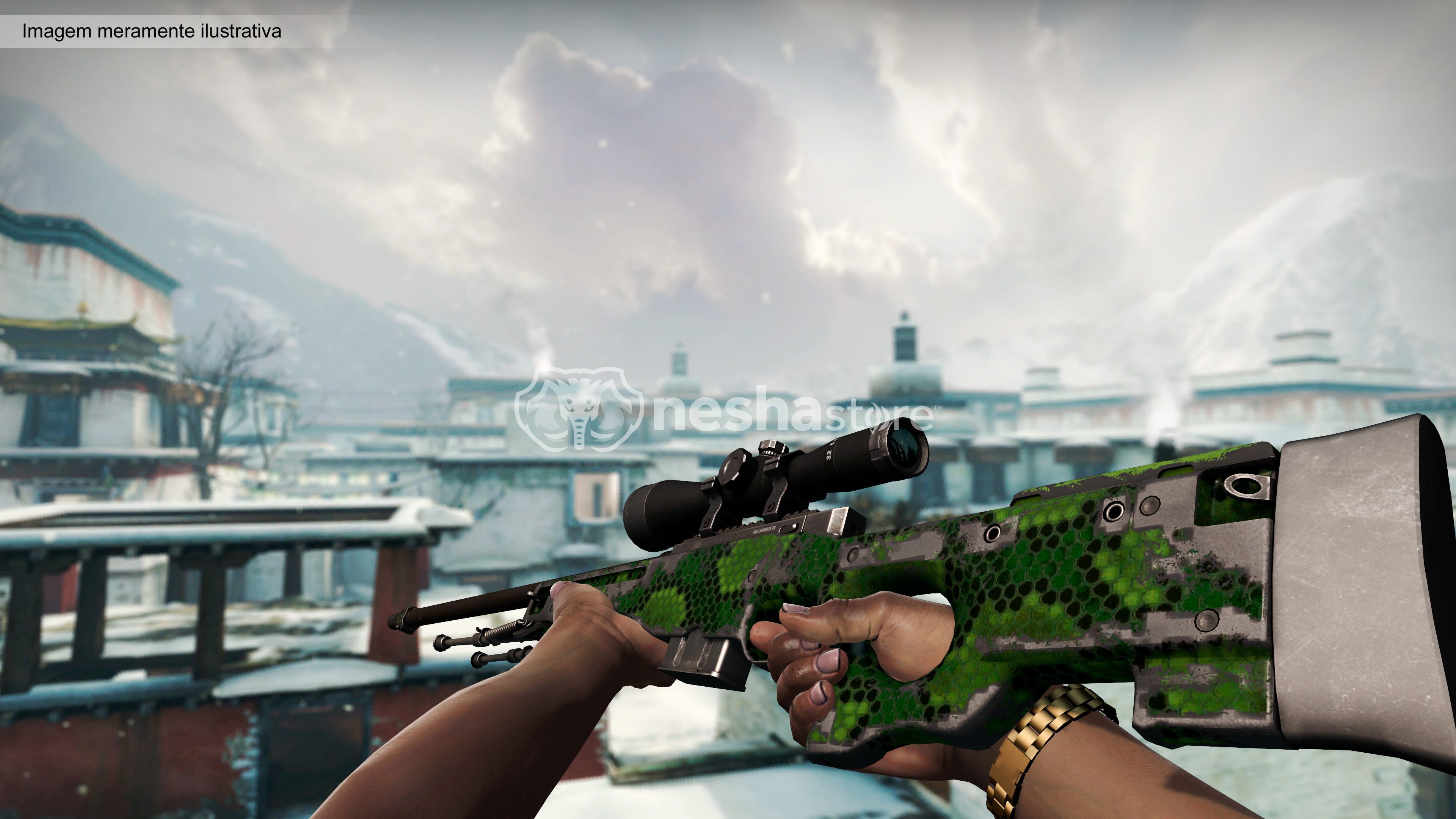 AWP | Víbora do Pântano (Bem Desgastada)